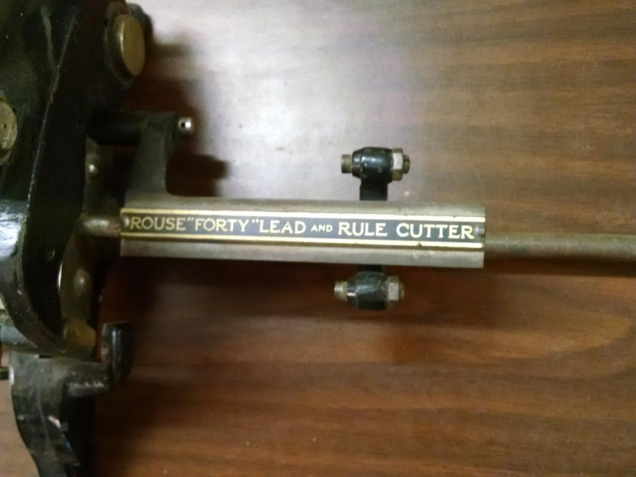 Lot #89: Rouse "Forty" Lead and Rule Cutter - WireBids
